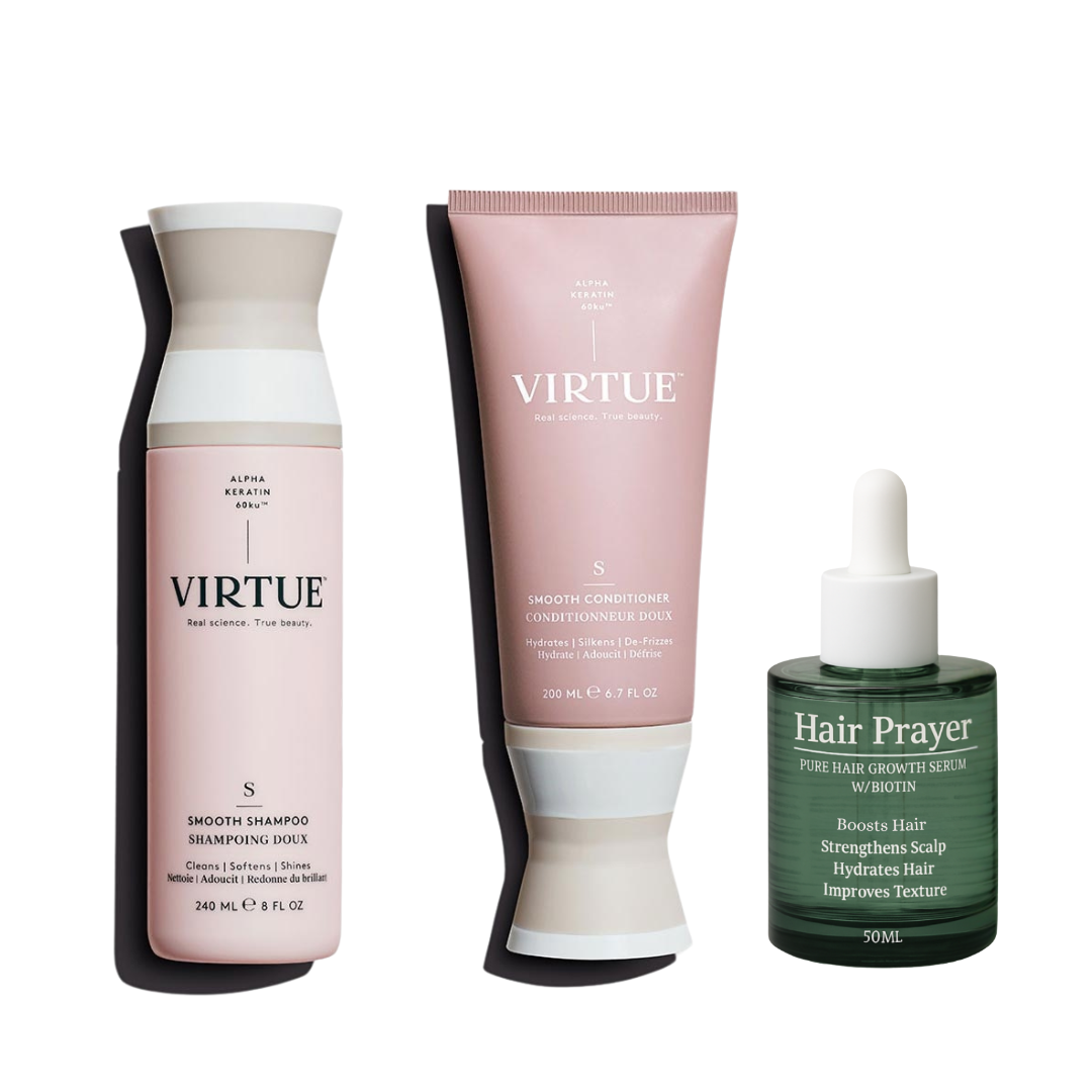 Virtue Smooth Shampoo & Conditioner + Hair Prayer Bundle* – dermavenue